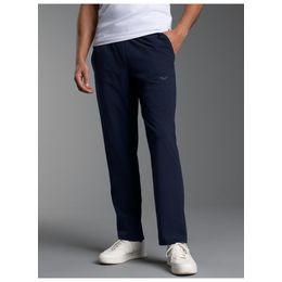 TRIGEMA Herren Jerseyhose "TRIGEMA Freizeithose mit elastischer Kordel", blau, Gr. XXXL, Web, 74% Nylon, 26% Elastan, Hosen