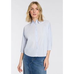 BOSS Orange Damen Hemdbluse "Belenta Premium Damenmode", blau, Gr. 44, unifarben, Popeline, Obermaterial: 100% Baumwolle, Blusen, aus