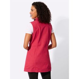 Casual Looks Damen Jeansweste, rot, Gr. 40, unifarben, 81% Baumwolle, 17% Polyester, 2% Elasthan, Westen