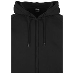 Urban Classics Herren Kapuzenfleecejacke "Urban Classics Herren Zip Hoody", schwarz, Gr. XL, unifarben, 65% Baumwolle, 35% Polyester, Jacken