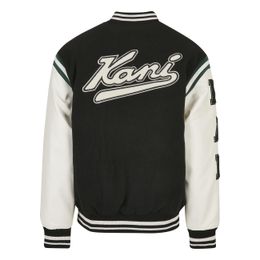 Karl Kani Herren Allwetterjacke "Karl Kani Herren KM223-075-2 OG College Jacket", schwarz-wei&szlig;, Gr. XS, mehrfarbig, 70% Polyester, 30% Wolle, Jacken