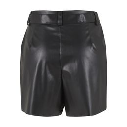 Urban Classics Damen Shorts "Urban Classics Ladies Synthetic Leather Shorts", schwarz, Gr. 30, unifarben, 100% Kunststoff, Hosen