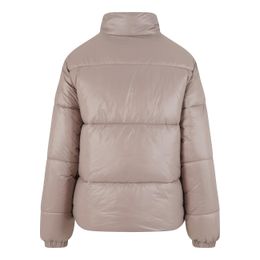 Urban Classics Damen Winterjacke "Urban Classics Ladies Recycled Short Shiny Puffer Jacket", beige, Gr. L, unifarben, 100% Polyamid, Jacken