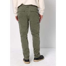 Street One MEN Herren Cargohose, gr&uuml;n, Gr. 31, unifarben, Web, 97% Baumwolle, 3% Elasthan, Hosen, mit Taschen im Utility-Style