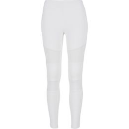 Urban Classics Damen Leggings "Urban Classics Damen Ladies Tech Mesh Leggings"wei&szlig;, Gr. M, unifarben, 80% Polyamid, 20% Elasthan, Hosen