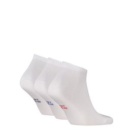 Puma Herren Sneakersocken "Puma UNISEX LOGO SNEAKER", Gr. 39rot, wei&szlig;, Obermaterial: 68% Baumwolle, 15% Polyamid, 15% Polyester, 2% Elasthan, Socken