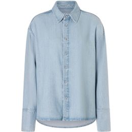 MAC Damen Jeansbluse "OVER SHIRT"essential blau wash, Gr. XL, used, Denim/Jeans, Obermaterial: 100% Lyocell, Blusen, mit breiter Manschette