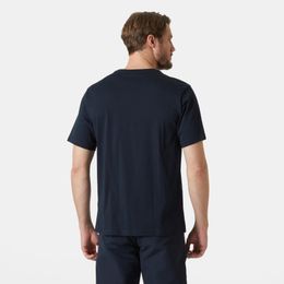 Helly Hansen Herren T-Shirt "HH LOGO T-SHIRT 3.0", blau, Gr. M, bedruckt, unifarben, Jersey, Obermaterial: 100% Baumwolle, Shirts, kurz&auml;rmlig, mit