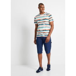 bonprix Herren T-Shirtbunt gestreift, Gr. 68, bedruckt, gestreift, Jersey, Obermaterial: 100% Baumwolle, Shirts, Regular Fit, Kurzarm, bunt