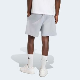 Herren Shorts "FUTURE ICONS SMALL LOGO", grau, Gr. L, adidas Sportswear, Obermaterial: 68% Baumwolle, 32% Polyester, Hosen