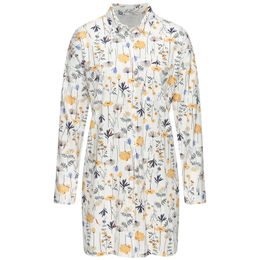 Damen Nachthemd, VIVANCE DREAMS BY LASCANA, Gr. 36, bunt, Single Jersey, Obermaterial: 50% Baumwolle, 50% Viskose, gebl&uuml;mt, Kleider, Mit sch&ouml;nem