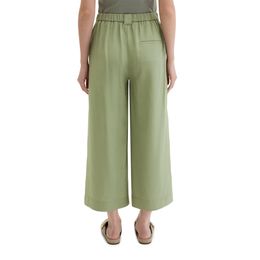 Marc O'Polo MARC O'POLO Damen Dehnbund-Hose "MARGO Wide", gr&uuml;n, Gr. 40, Web, Obermaterial: 90% Lyocell, 10% Leinen, Hosen, Model Margo wide aus