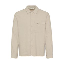 Casual Friday Herren Leinenhemd "Leinenhemd CFBro Linen Mix", beige, Gr. S, Obermaterial: 35% Polyester PES. 22% Baumwolle CO. 22% Leinen LI. 19%