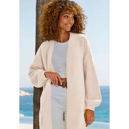 Vivance Damen Longstrickjacke beige Gr&ouml;&szlig;e 1