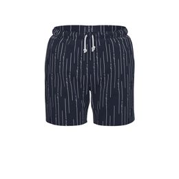 TRIGEMA Herren Shorts "TRIGEMA Bade-/Freizeitshorts mit Druckmotiv"navy, bunt, Gr. L, Web, 50% Baumwolle, 50% Polyamid, Hosen