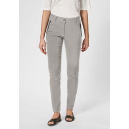Madeleine Mode MADELEINE Damen Stoffhose "Hose Schmale Skinny-Hose, Zippertaschen", blau, Modern, Gr. 22, Obermaterial: 74% Viskose CV. 23% Polyamid PA. 3% Elasthan