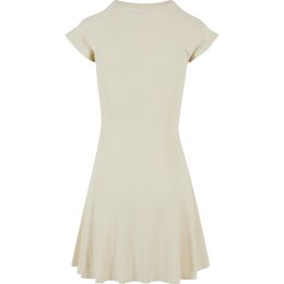 Urban Classics Damen Shirtkleid "Urban Classics Damen Ladies Skater Rib Dress", beige, Gr. XL, unifarben, 95% Baumwolle, 5% Elasthan, Kleider