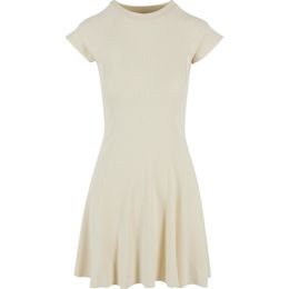 Urban Classics Damen Shirtkleid "Urban Classics Damen Ladies Skater Rib Dress", beige, Gr. XXXL, unifarben, 95% Baumwolle, 5% Elasthan, Kleider