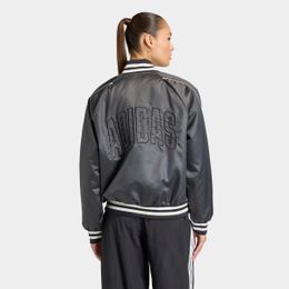 Damen Bomberjacke "W STADIUM INS J", grau, Gr. L, adidas Sportswear, Obermaterial: 100% Polyester, Jacken