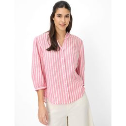 Brax Damen Klassische Bluse "Style VIOLET"pink, Gr. 36, Web, 55% Leinen, 44% Viskose, 1% Metallfaser, Blusen