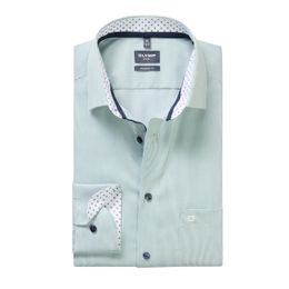 OLYMP Herren Businesshemd "OLYMP Luxor, Modern Fit, New Kent", gr&uuml;n, Gr. 44, 100% Baumwolle, Hemden