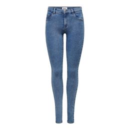 Only Damen Skinny-fit-Jeans "ONLRAIN LIFE REG SKINNY DNM", blau, Gr. XS, unifarben, Denim/Jeans, Obermaterial: 53% Viskose (LENZING ECOVERO ), 29%