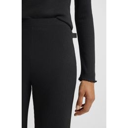 BOSS Damen Pyjamahose "Cosy Waffle", Gr. M, schwarz, Jersey, Obermaterial: 56% Baumwolle, 37% Modal, 7% Elasthan, Hosen, aus Baumwoll-Mix mit