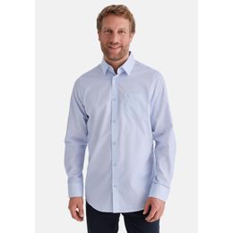Langarmhemd Stooker Men "HUGH Hemd Langarm Regular Fit", Herren, Gr. L, US-Gr&ouml;&szlig;en, light blau dots, Web, 60% Baumwolle, 40% Polyester, regular fit, Hemden, Langarm Hemd Regular Fit f&uuml;r Herren