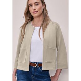 Street One Damen Cardigan, beige, Gr. 40, unifarben, Stoff, 46% Modal, 46% Polyester, 8% Elasthan, Strickjacken, im Open-Style