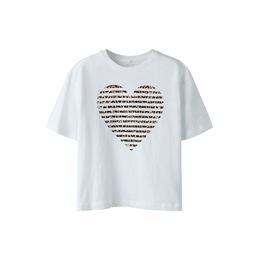 name it T-Shirt M&auml;dchen Gr&ouml;&szlig;e 146/152 ecru / braun / schwarz / wei&szlig;