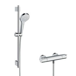 Hansgrohe Croma Select S Aufputz-Duscharmatur mit Thermostat, 27833400,
