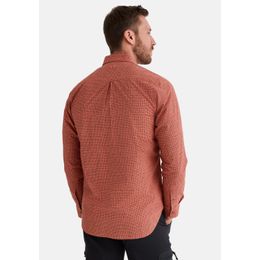 Herren Flanellhemd "HARRY Langarmhemd"orange square, Gr. M, HERO by John Medoox, Stoff, 60% Baumwolle, 40% Polyester, Hemden