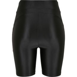 Urban Classics Damen Stoffhose "Urban Classics Damen", schwarz, Gr. L, unifarben, 82% Polyamid, 18% Elasthan, Hosen