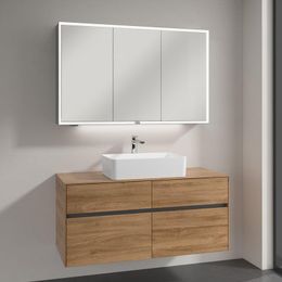 Villeroy & Boch Villeroy & Boch Embrace Schrank mit Waschtisch, mit Spiegelschrank My View Now, 5A6156RW+A95700RH+A4551200, My View Now