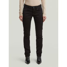 G-Star Raw G-STAR Damen Chinohose "Midge Slim Straight Chino", schwarz, Gr. 28, Obermaterial: 97% Baumwolle, 3% Elasthan, Hosen