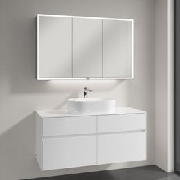 Villeroy & Boch Villeroy & Boch Embrace Schrank mit Waschtisch, mit Spiegelschrank My View Now, 5A6056RW+A95700DH+A4551200, My View Now