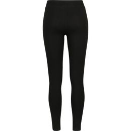 Urban Classics Damen Leggings "Urban Classics Damen Ladies Laces Inset Leggings", schwarz, Gr. S, unifarben, 94% Baumwolle, 6% Elasthan, Hosen