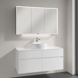 Villeroy & Boch Villeroy & Boch Embrace Schrank mit Waschtisch, mit Spiegelschrank My View Now, 5A5840RW+A95700DH+A4551200, My View Now