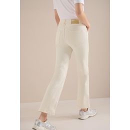 Cecil Damen Bootcut-Jeans "Style Toronto", beige, Gr. 31, unifarben, Denim/Jeans, Obermaterial: 78% Baumwolle, 21% Polyester, 1% Elasthan. Futter: