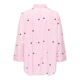Only Damen Hemdbluse "ONLNEW LINA GRACE LS EMB SHIRT NOOS WVN", rosa, Gr. M, Web, Obermaterial: 100% Baumwolle, Blusen