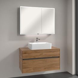 Villeroy & Boch Villeroy & Boch Embrace Schrank mit Waschtisch, mit Spiegelschrank My View Now, 5A6156RW+A95600RH+A4551000, My View Now