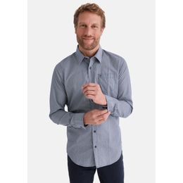 Langarmhemd Stooker Men "HUGH Hemd Langarm Regular Fit", Herren, Gr. L, US-Gr&ouml;&szlig;en, navy dots, Web, 60% Baumwolle, 40% Polyester, regular fit, Hemden, Langarm Hemd Regular Fit f&uuml;r Herren