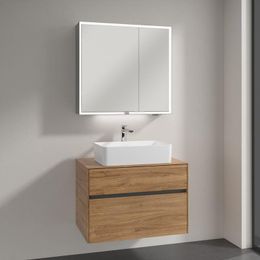 Villeroy & Boch Villeroy & Boch Embrace Schrank mit Waschtisch, mit Spiegelschrank My View Now, 5A6156RW+A95500RH+A4558000, My View Now