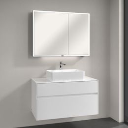 Villeroy & Boch Villeroy & Boch Embrace Schrank mit Waschtisch, mit Spiegelschrank My View Now, 5A6156R1+A95600DH+A4551000, My View Now