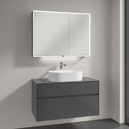 Villeroy & Boch Villeroy & Boch Embrace Schrank mit Waschtisch, mit Spiegelschrank My View Now, 5A6056RW+A95600FP+A4551000, My View Now