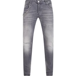 2Y Premium Herren Bequeme Jeans "2Y Premium Herren 2Y Skinny Fit Jeans"grau, Gr. 36, unifarben, 97% Baumwolle, 3% Elasthan, Jeans