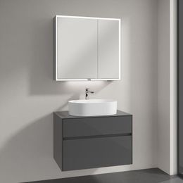 Villeroy & Boch Villeroy & Boch Embrace Schrank mit Waschtisch, mit Spiegelschrank My View Now, 5A6056RW+A95500FP+A4558000, My View Now