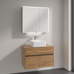 Villeroy & Boch Villeroy & Boch Embrace Schrank mit Waschtisch, mit Spiegelschrank My View Now, 5A5938R1+A95500RH+A4558000, My View Now