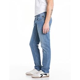 Replay Herren Comfort-fit-Jeans "Rocco", blau, Gr. 29, Denim/Jeans, Obermaterial: 98% Baumwolle, 2% Elasthan, Jeans, mit geradem Bein