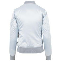 Urban Classics Damen Allwetterjacke "Urban Classics Damen Ladies Satin Bomber Jacket"babyblau, Gr. XS, unifarben, 98% Polyester, 2% Elasthan, Jacken
